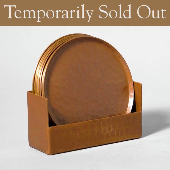 Hand-hammered Copper Coaster Tray - Cobre Hand-Hammered Copper Gifts ...