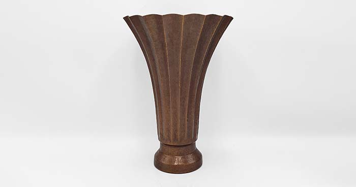 NEW - Hand-hammered Fluted Copper Vase - Cobre Hand-Hammered Copper ...